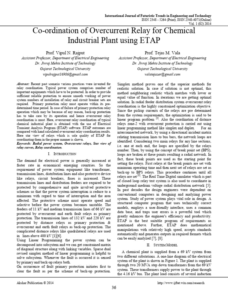Overcurrent Relay Coordination in ETAP | PDF | Electric Power ...
