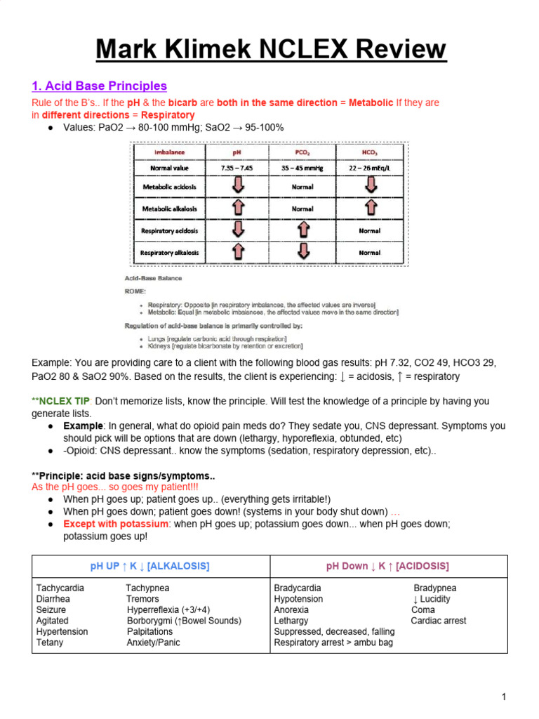 Mark Klimek NCLEX Review | Download Free PDF | Congenital Heart Defect ...