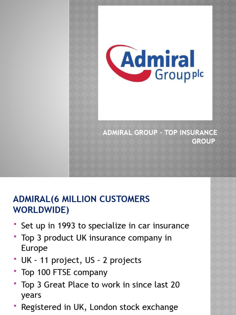 Admiral Group: Leading UK Insurance Firm | PDF | Economies | Private Sector