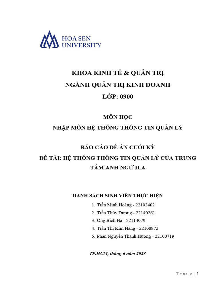 Nhom4 BCCK NMHTTTQL | PDF