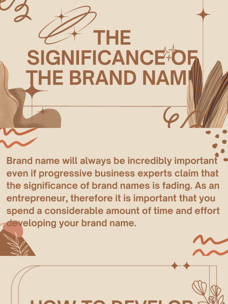 Importance of Developing a Brand Name | PDF