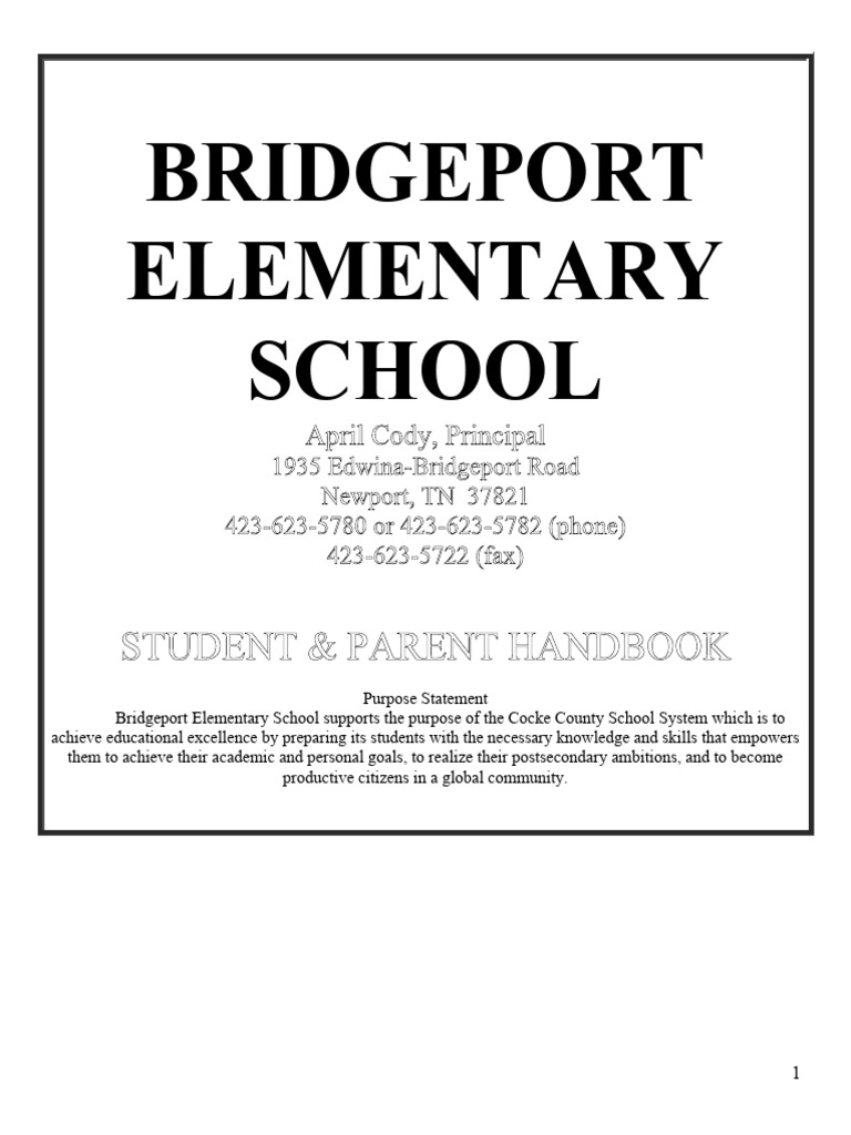 Student Handbook Pdf Schools Teachers