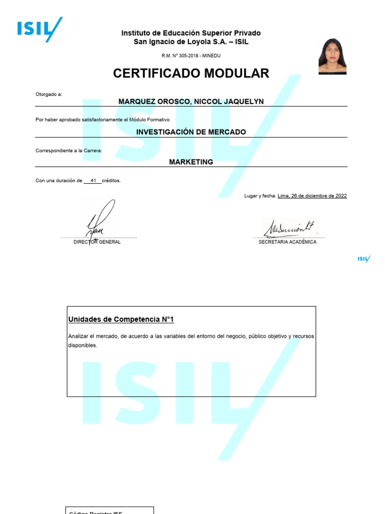 Certificado Modular 1 | PDF