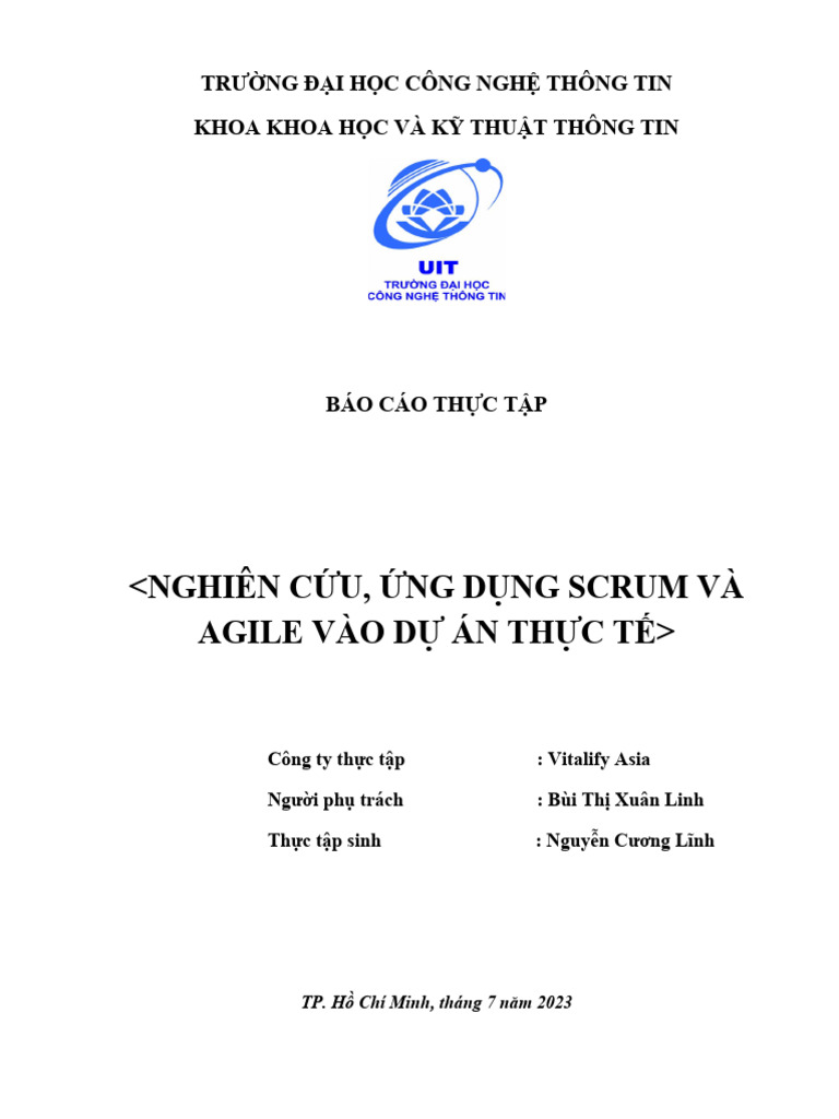 Mau Bao Cao Thuc Tap Vitalify | PDF