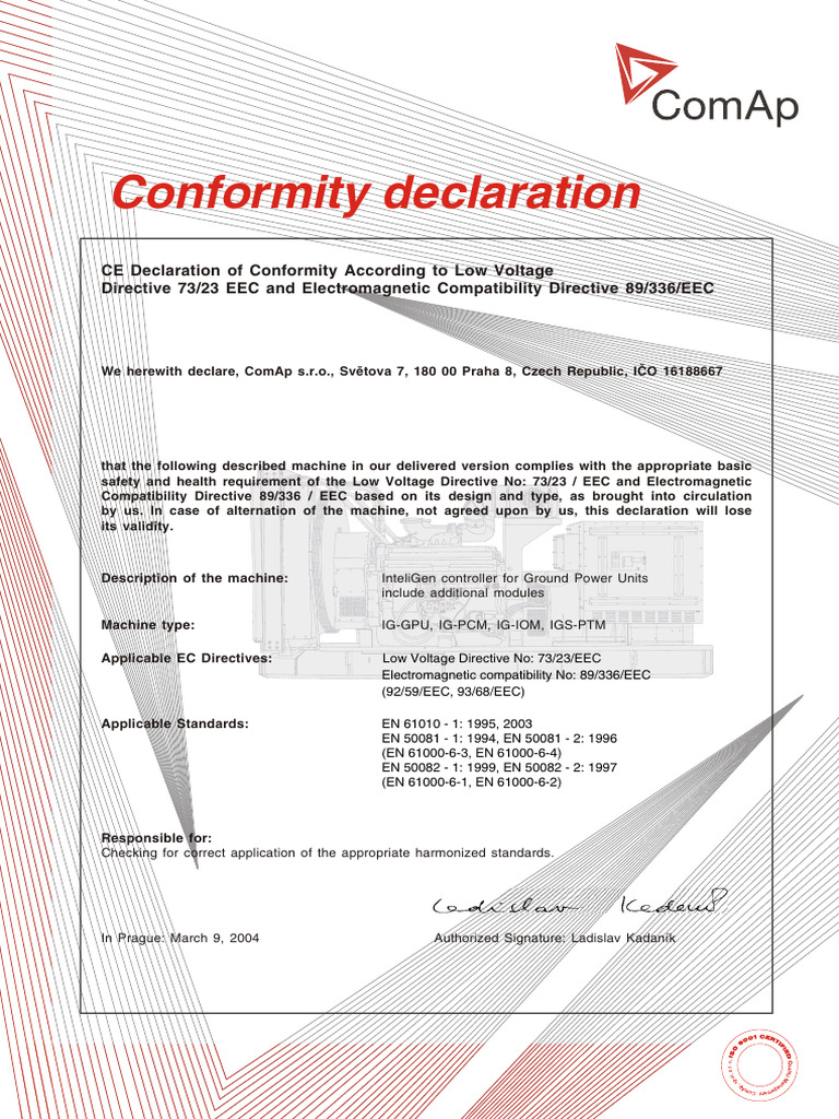 IG-GPU Conformity Declaration | PDF | Technology & Engineering