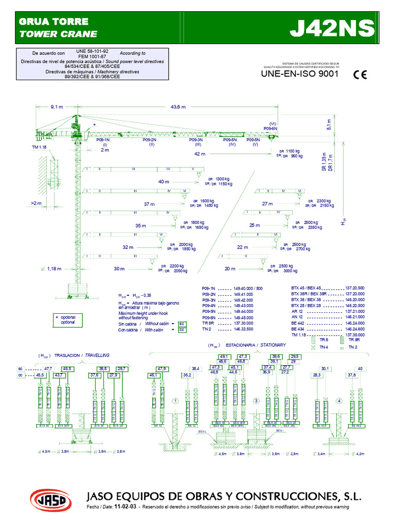 Ficha Técnica Jaso J42NS | PDF