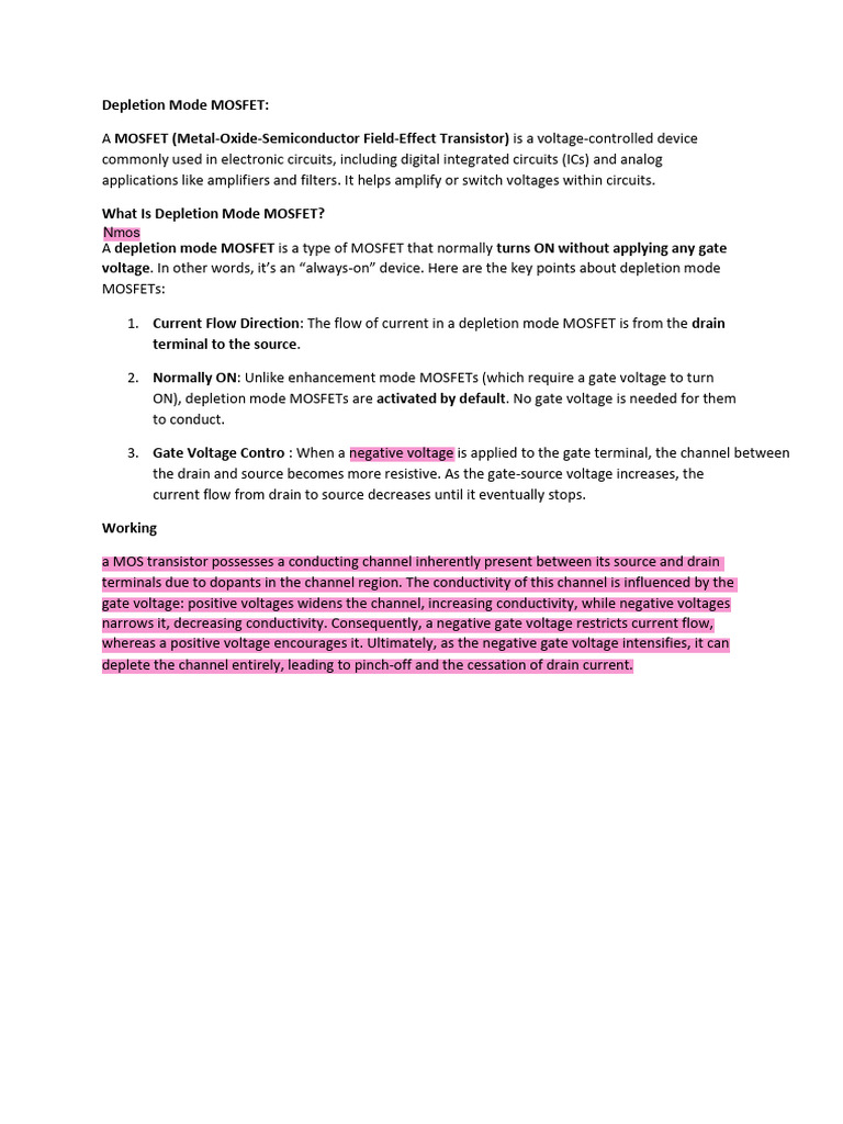 Cmos Sessional 1 Pdf Field Effect Transistor Mosfet