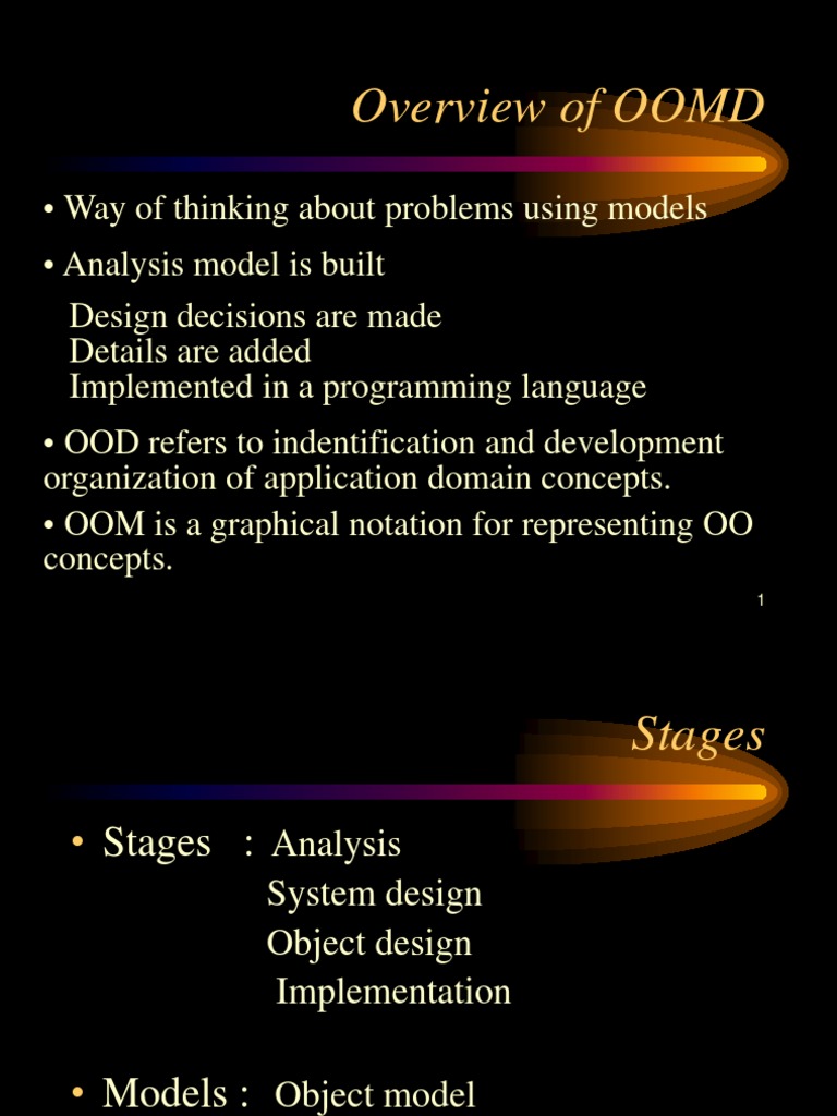Overview of OOMD | PDF | Unified Modeling Language | Conceptual Model