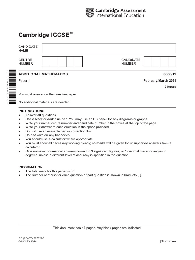 03 0606 12 2024 3RP Afp M24 29022024023250 | PDF | Equations | Numbers