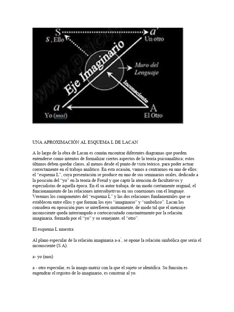 Una Aproximación Al Esquema L de Lacan | PDF | Jacques Lacan