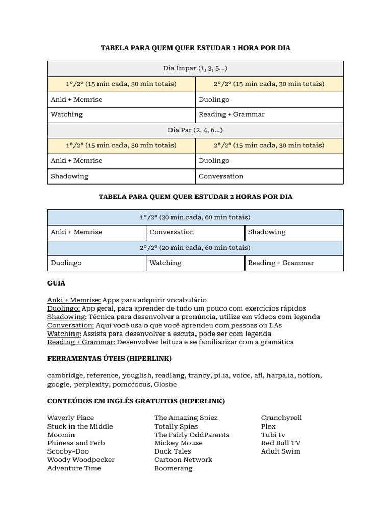 Tabelas by Treedy | PDF