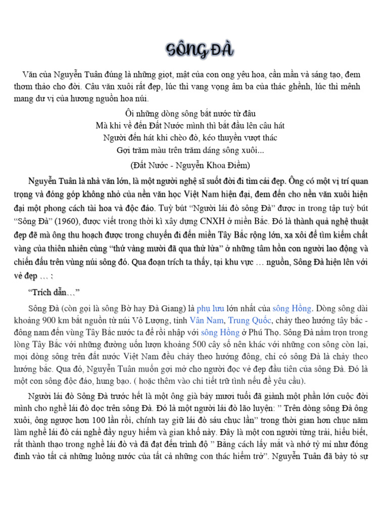 Nguoi Lai Do Song Da | PDF