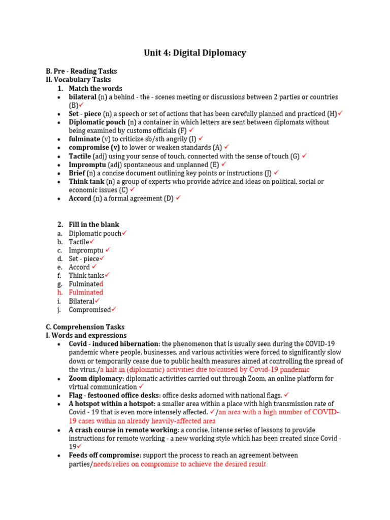 Unit 4 - TACN | PDF | Communication | Diplomacy