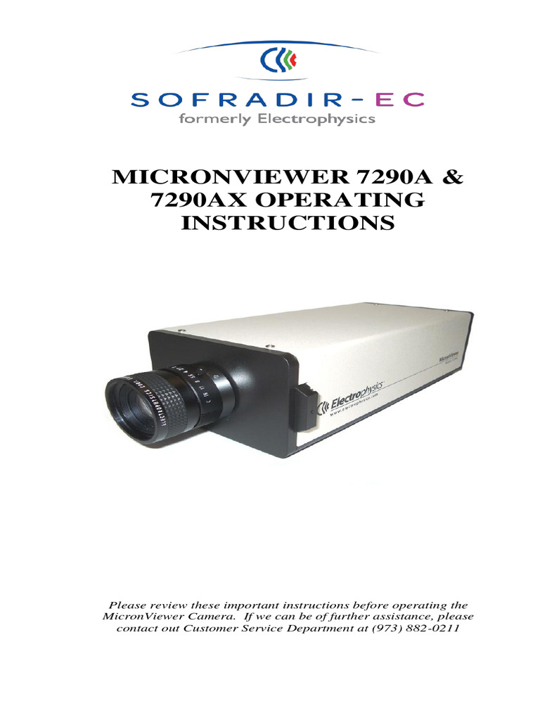 7290A Manual Rev H | PDF | Infrared | Camera