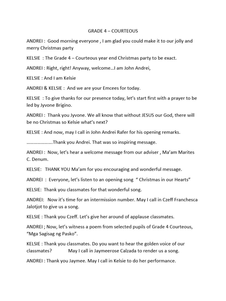 Script Andrei | PDF | Religious Holidays | Christian Festivals And Holy Days