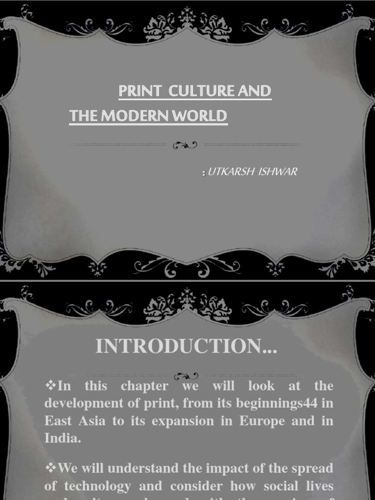 Print Culture and The Modern World | PDF | Books | Printing