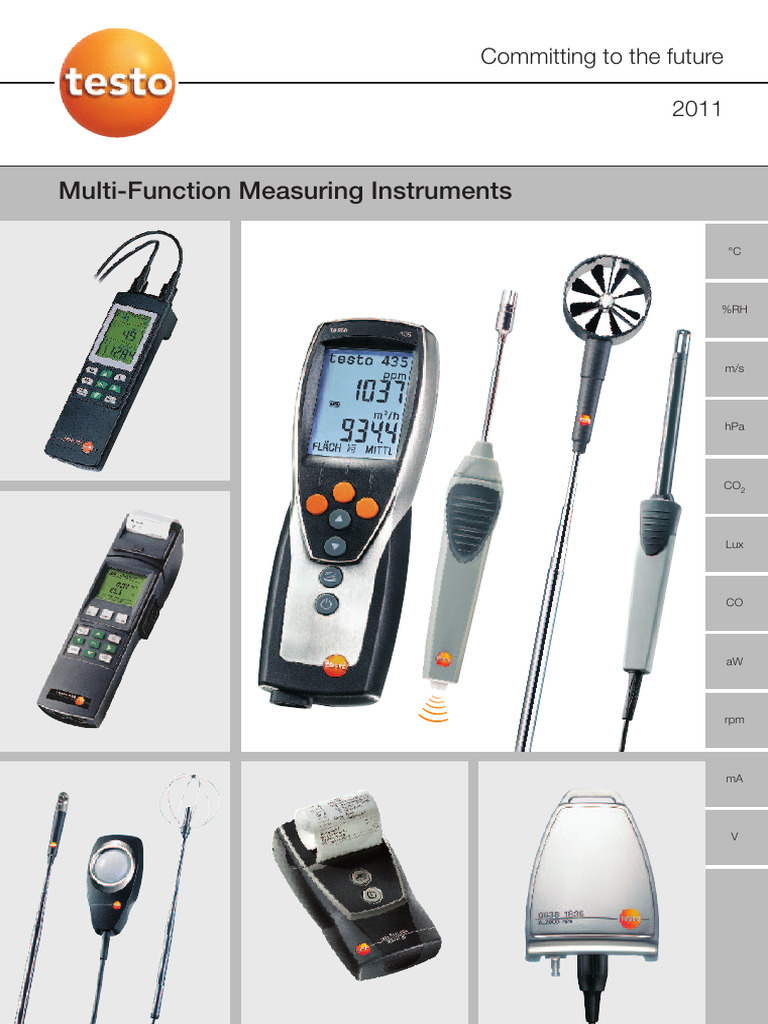 Testo Multifunction | PDF | Duct (Flow) | Flow Measurement