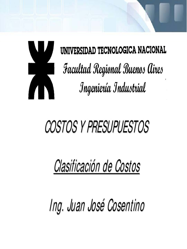 Clasificación de Costos | PDF | Presupuesto | Inversiones