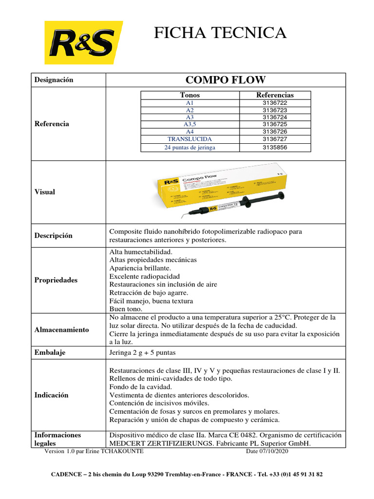 FT - Compo Flow R S-Es | PDF | Materiales