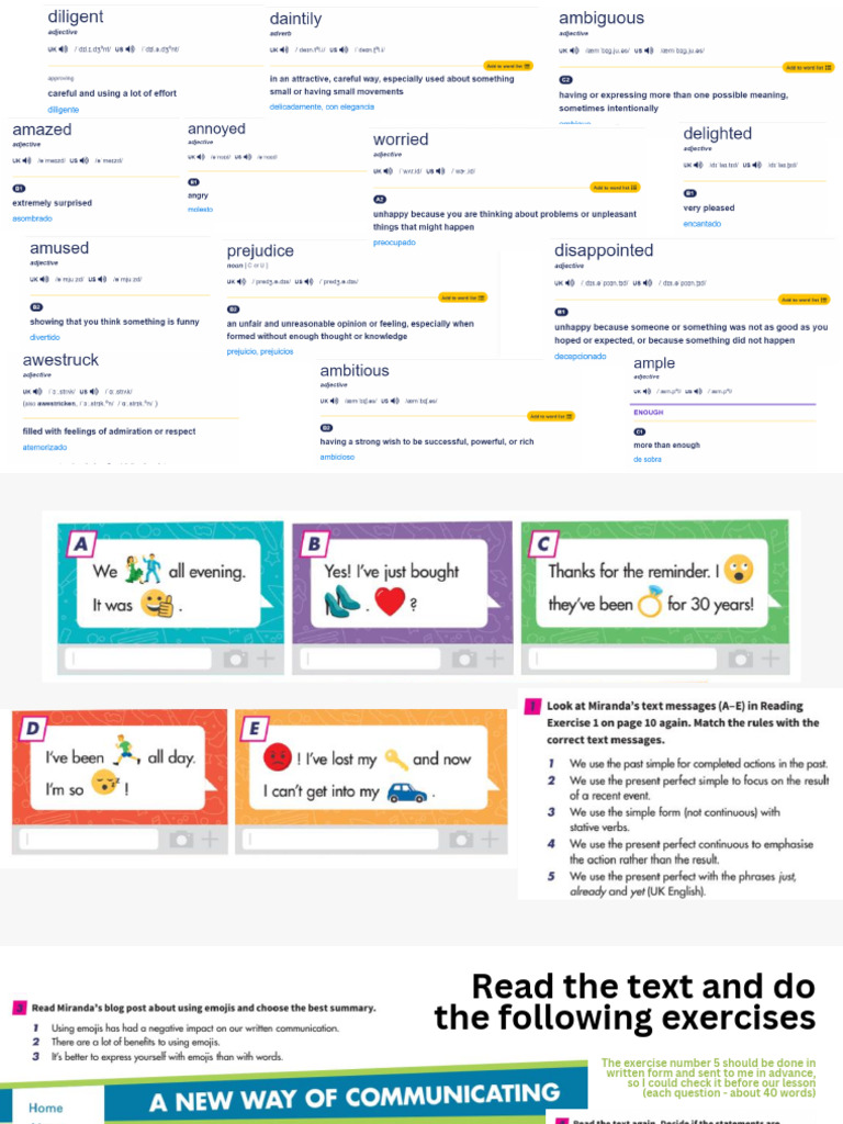 Emojis - b2 - Lesson1 | PDF