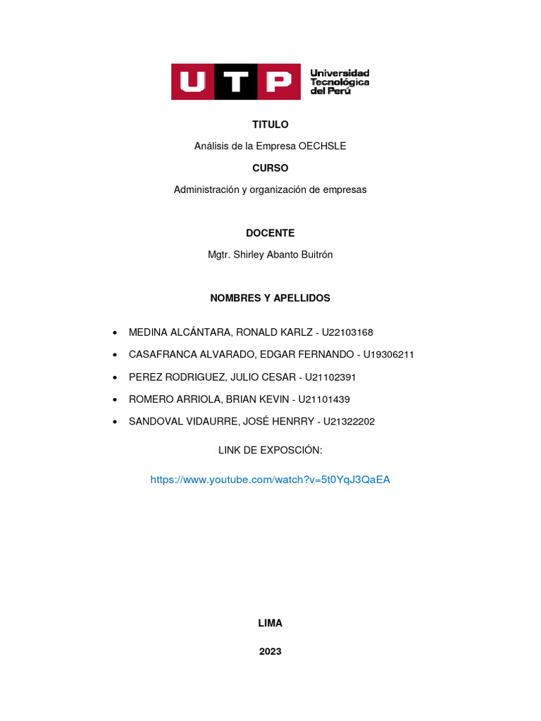 Análisis Estratégico de Oechsle | PDF | Marketing | Business