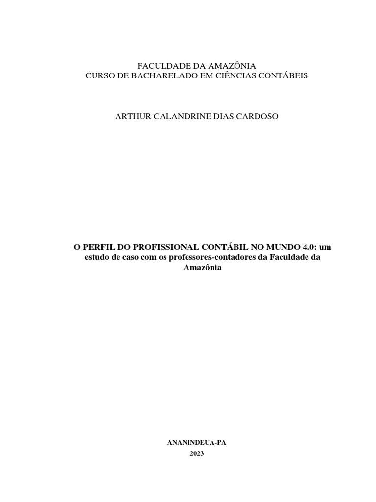 TCC Faam | PDF | Contabilidade | Sistema de informação