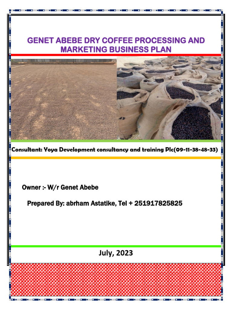 Dry Coffee Processing Plant Business Plan Bench Sheko | PDF | Coffee ...