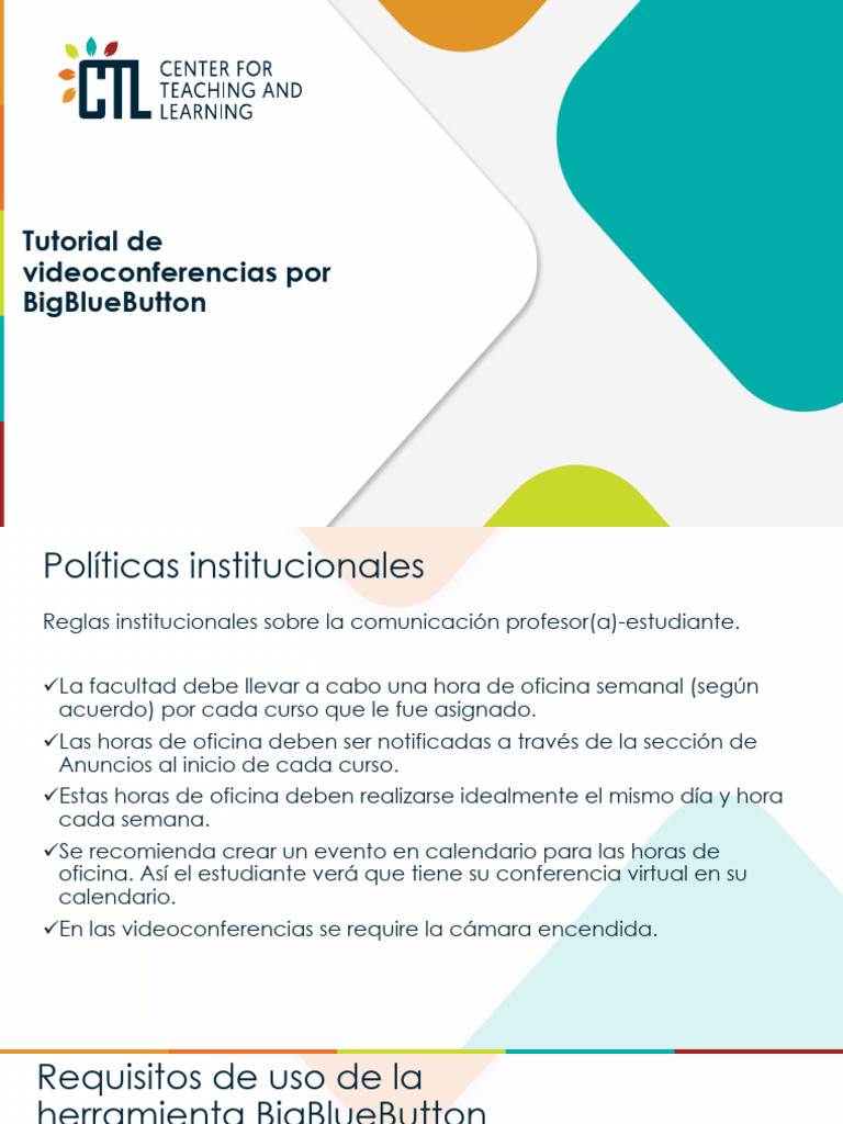 Tutorial de Videoconferencias Por Bigbluebutton | PDF | Chat en linea ...