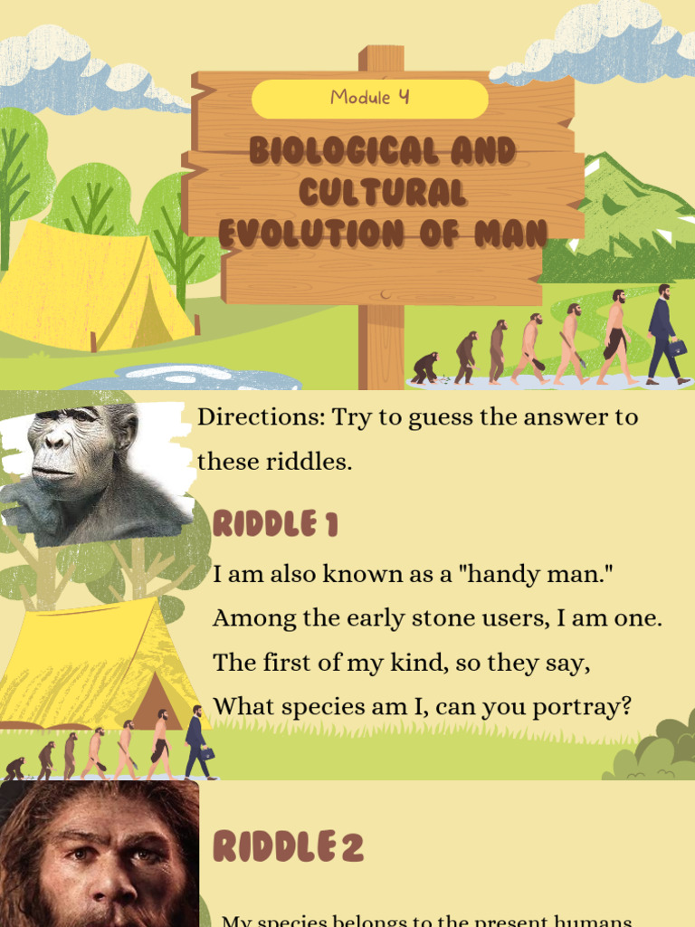 Evolution for Students | PDF | Homo | Paleolithic
