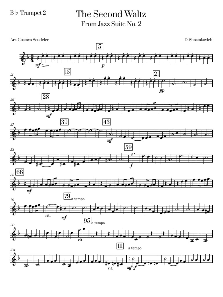 Shostakovich Jazz Suite No. 2 Trumpet | PDF