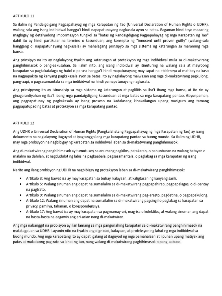 Artikulo 11 | PDF