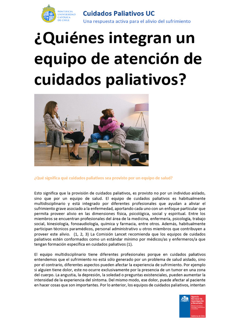 Equipo Cuidados Paliativo | PDF | Cuidados paliativos | Enfermería
