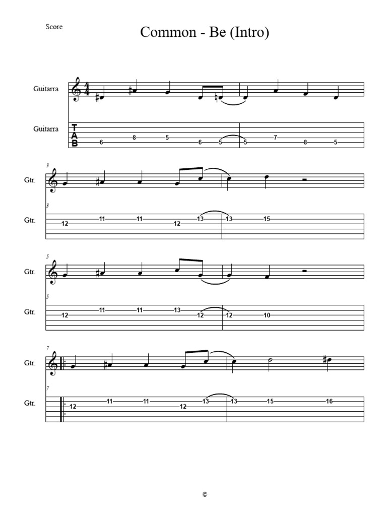 Common - Be (Intro) | PDF