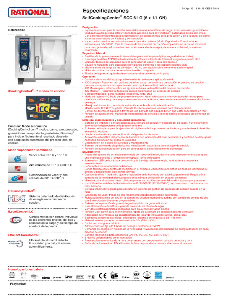 F.T Rational SCC Modelo 61 | PDF
