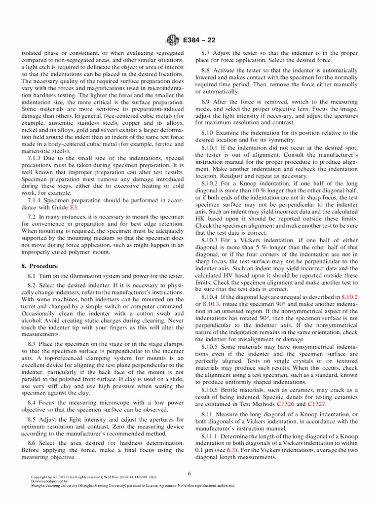 ASTM E384 (2022) - Part6 | PDF | Steel | Materials