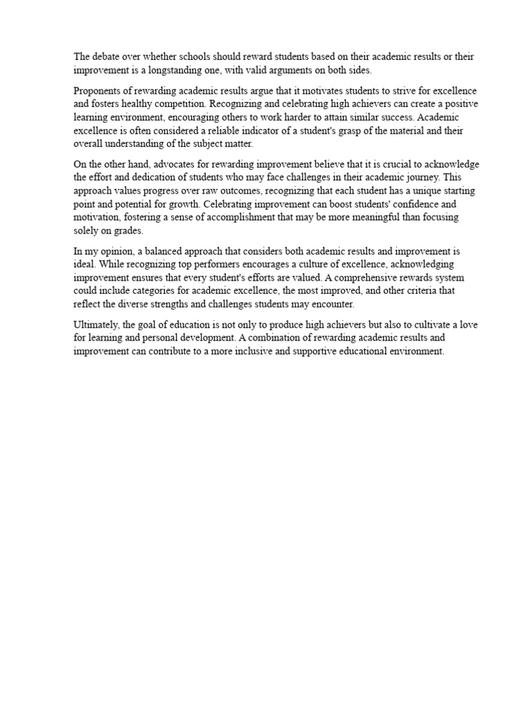 The Debate Over Whether Schools Should Reward Students Based On Their ...