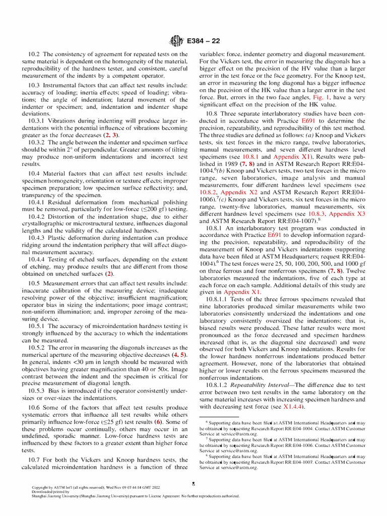 ASTM E384 (2022) - Part8 | PDF | Physical Sciences | Applied And Interdisciplinary Physics