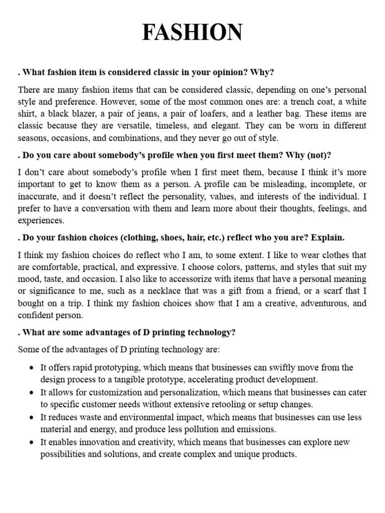 FASHION | PDF | Fashion | Clothing