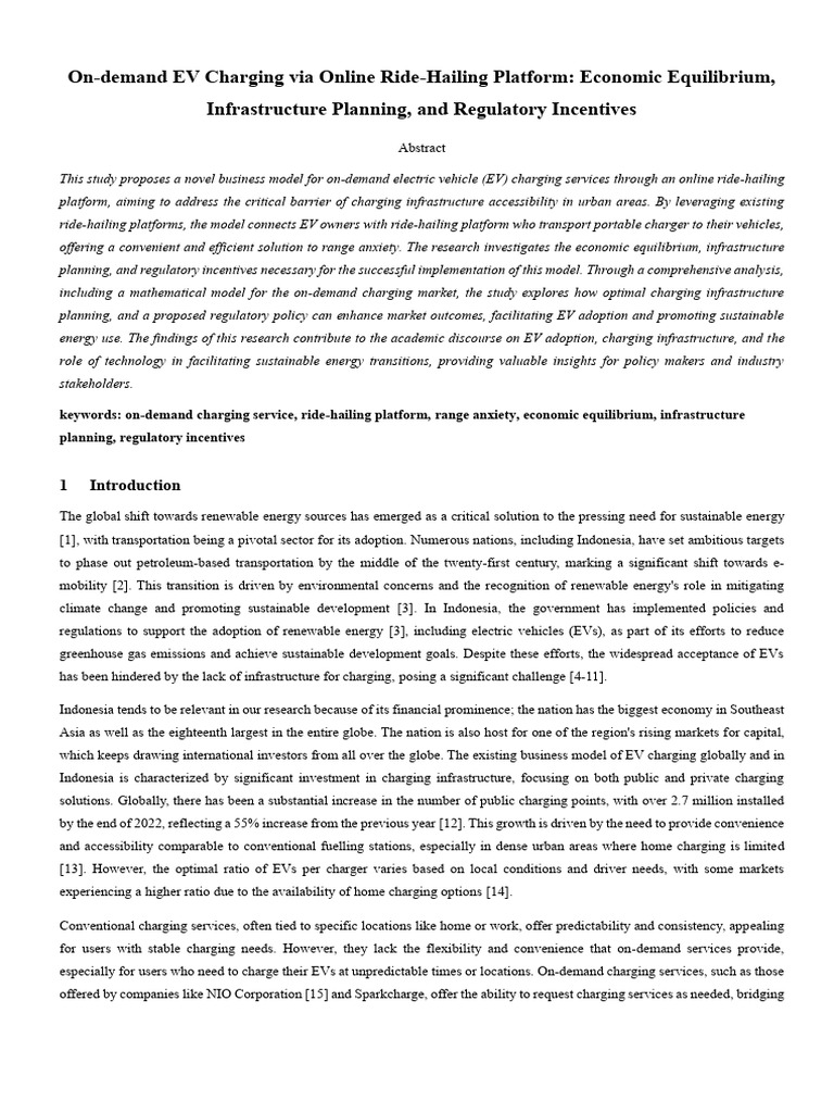 Detailed Proposal | PDF | Electric Vehicle | Infrastructure
