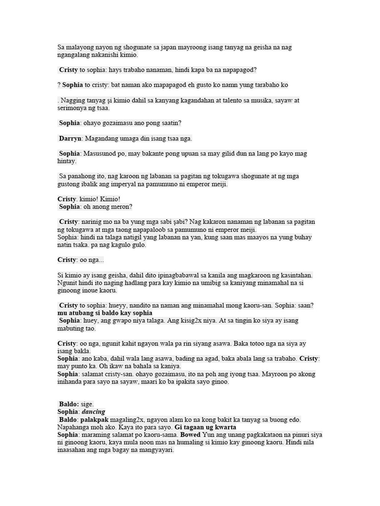 Sa Malayong Nayon NG Shogunate Sa Japan Mayroong I | PDF