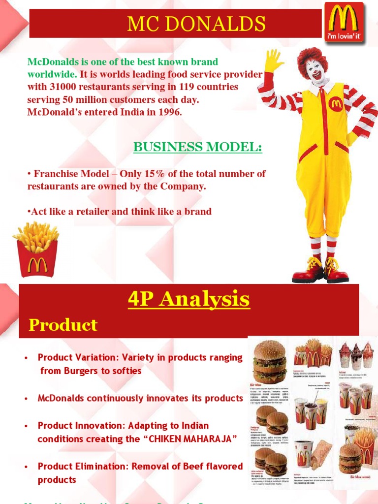 MCD & 4P | Mc Donald's | Fast Food