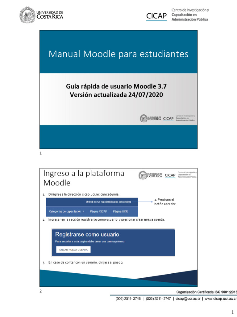 Manual de Uso Plataforma Moodle para Estudiantes | Descargar gratis PDF ...