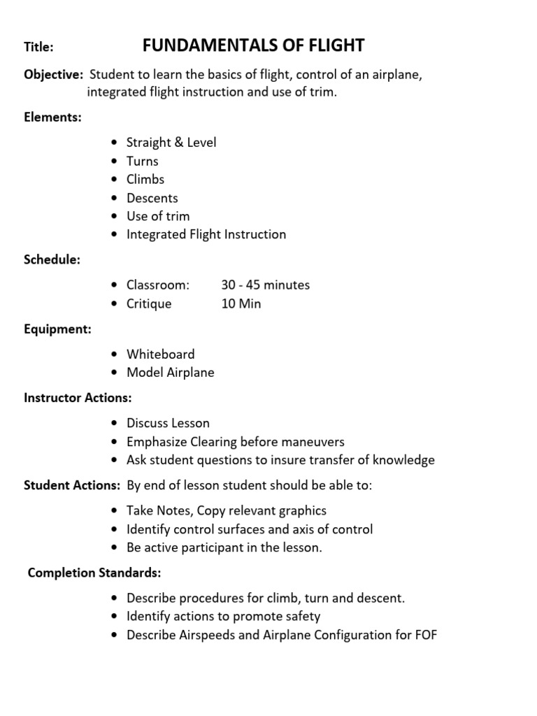 Basics of Flight Instruction Guide | PDF