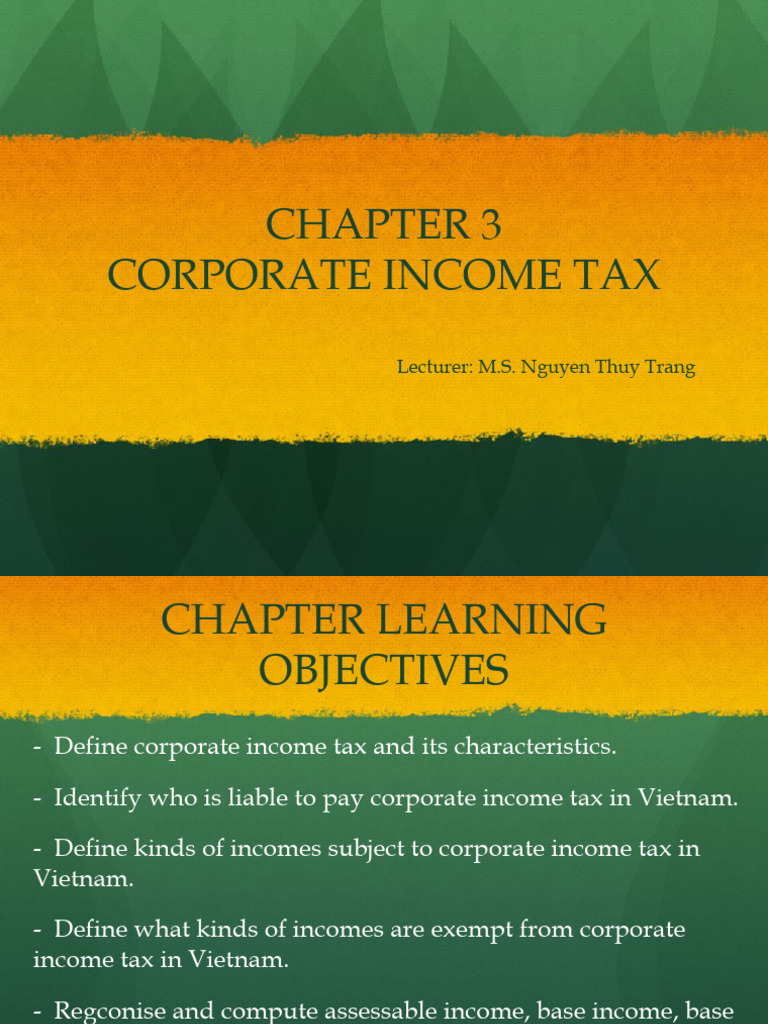 Chapter 3. CIT | PDF | Taxes | Income Tax