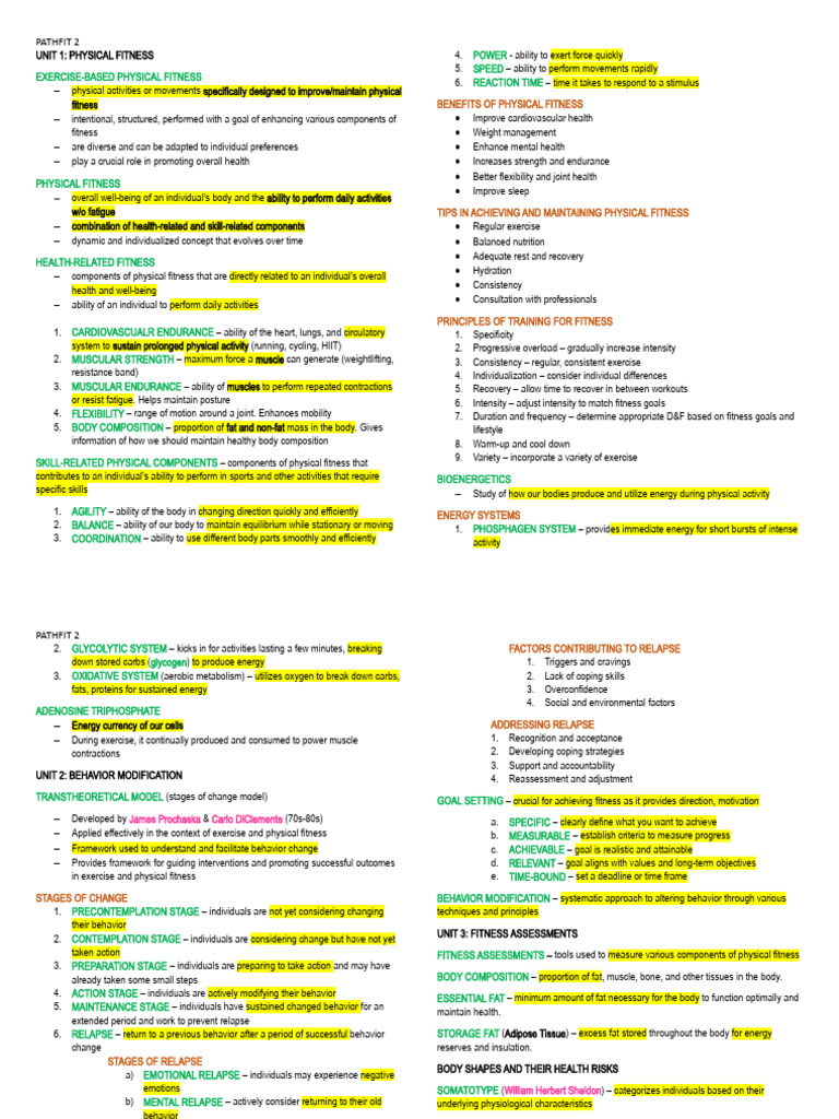 pathfit midterms | PDF | Physical Fitness | Waist
