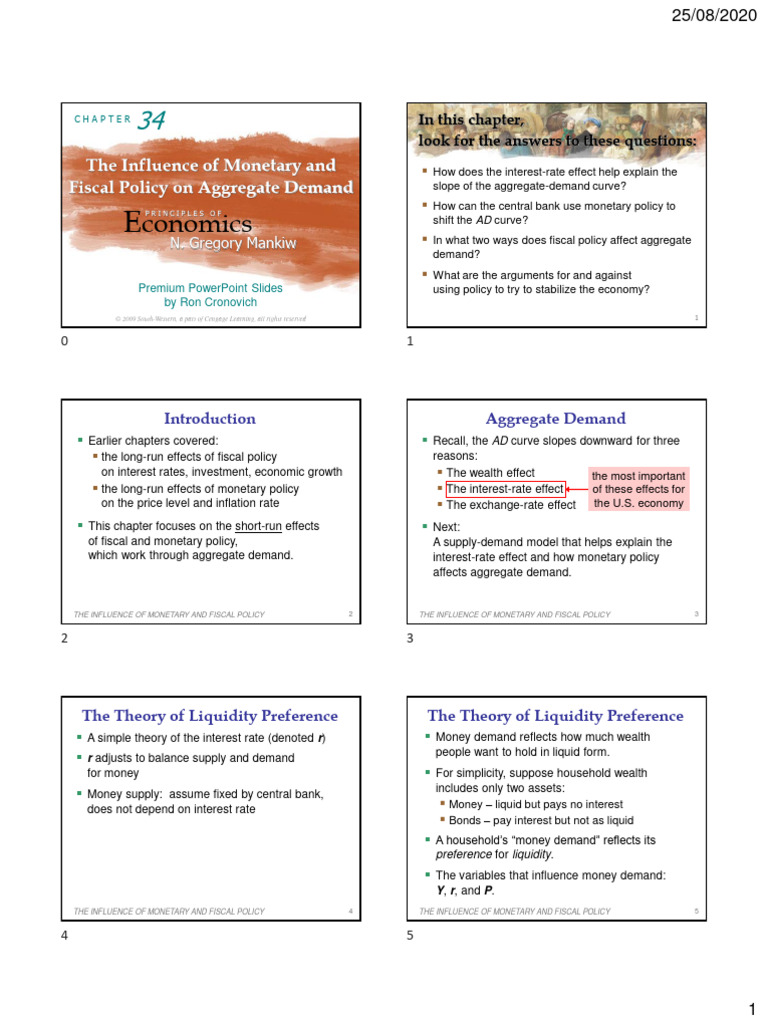 Princ ch34 Presentation | PDF | Fiscal Policy | Monetary Policy
