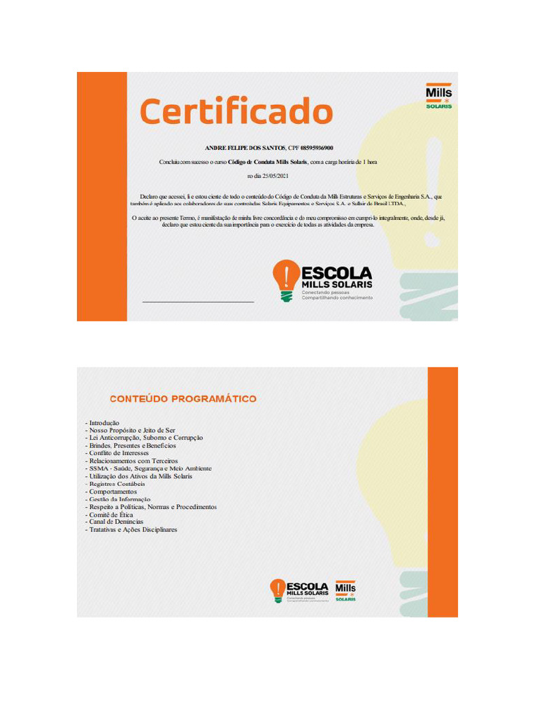 Certificados André | PDF