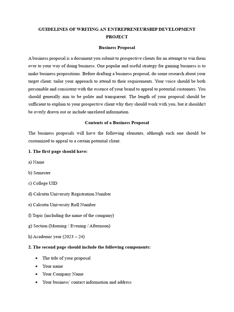 Guidelines of Writing An ED Project | PDF | Economies | Business Process