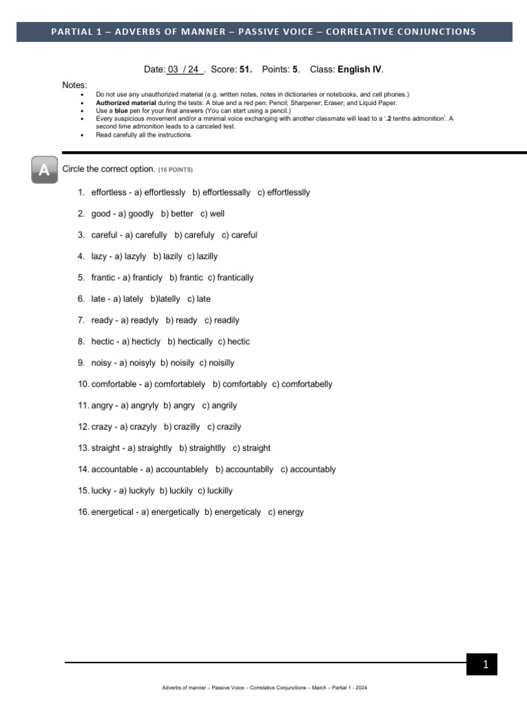 ENGLISH_IV_FINAL_2024 | PDF