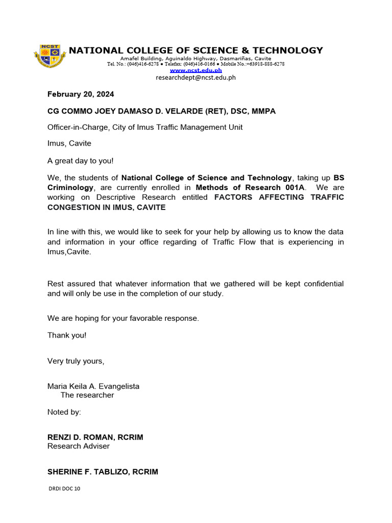 Letter For Mayor | PDF